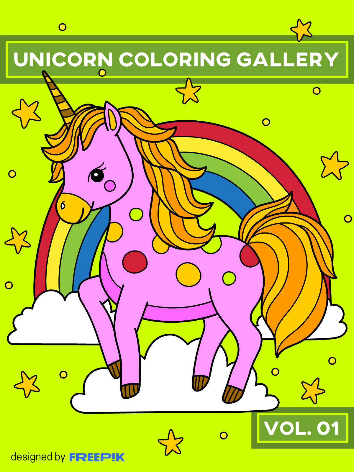 Unicorn Coloring Gallery Volume 01